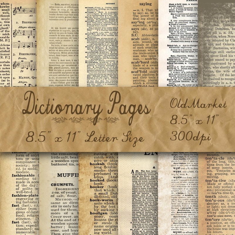 Dictionary Page - Etsy