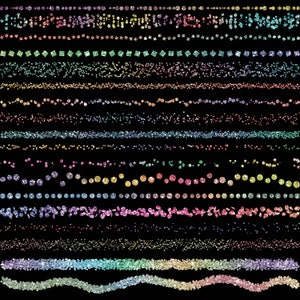 Rainbow Glitter Confetti Borders - Glitter Confetti Clip Art - 35 ...