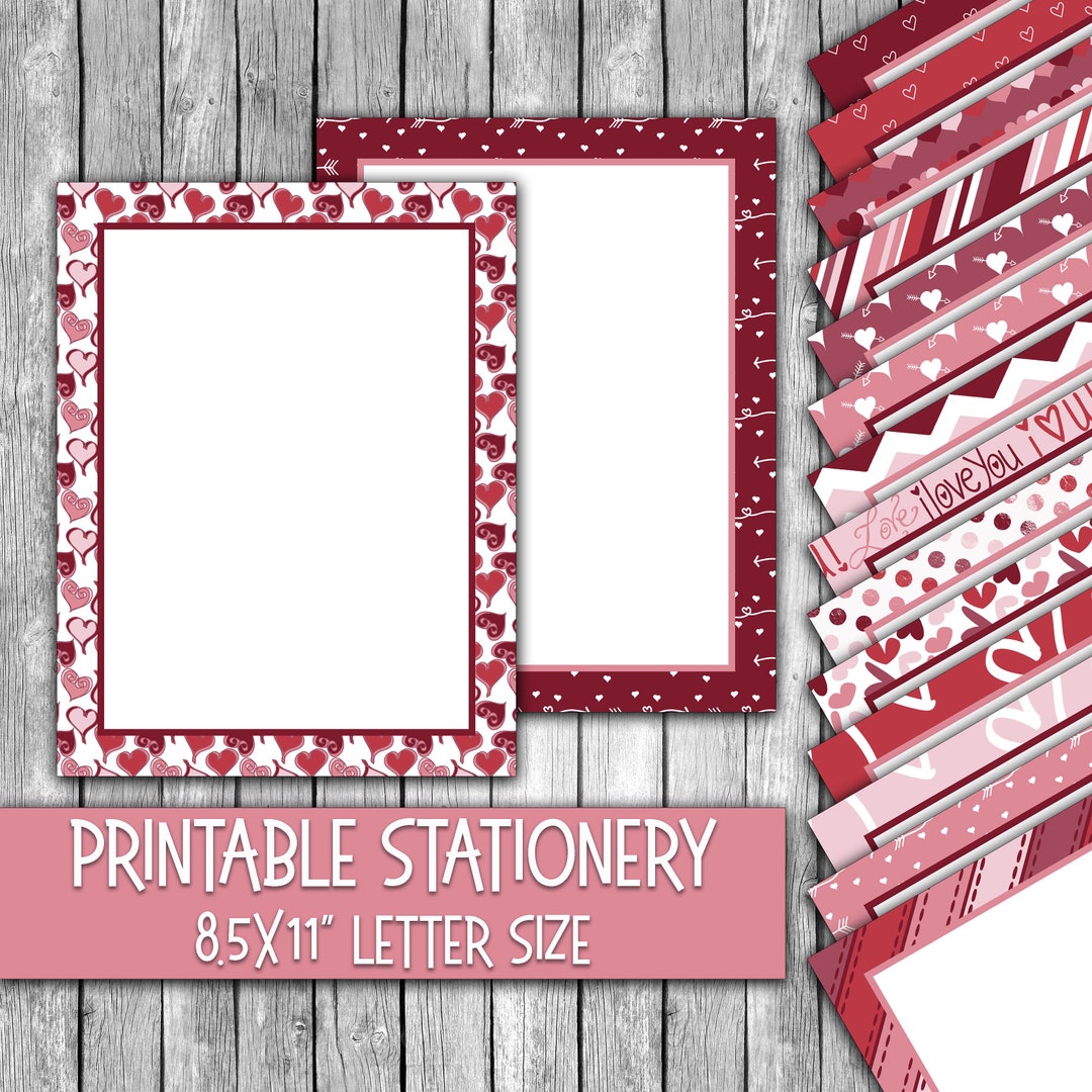 Printable Valentine's Day Stationery - Cute Valentine Letter Paper ...