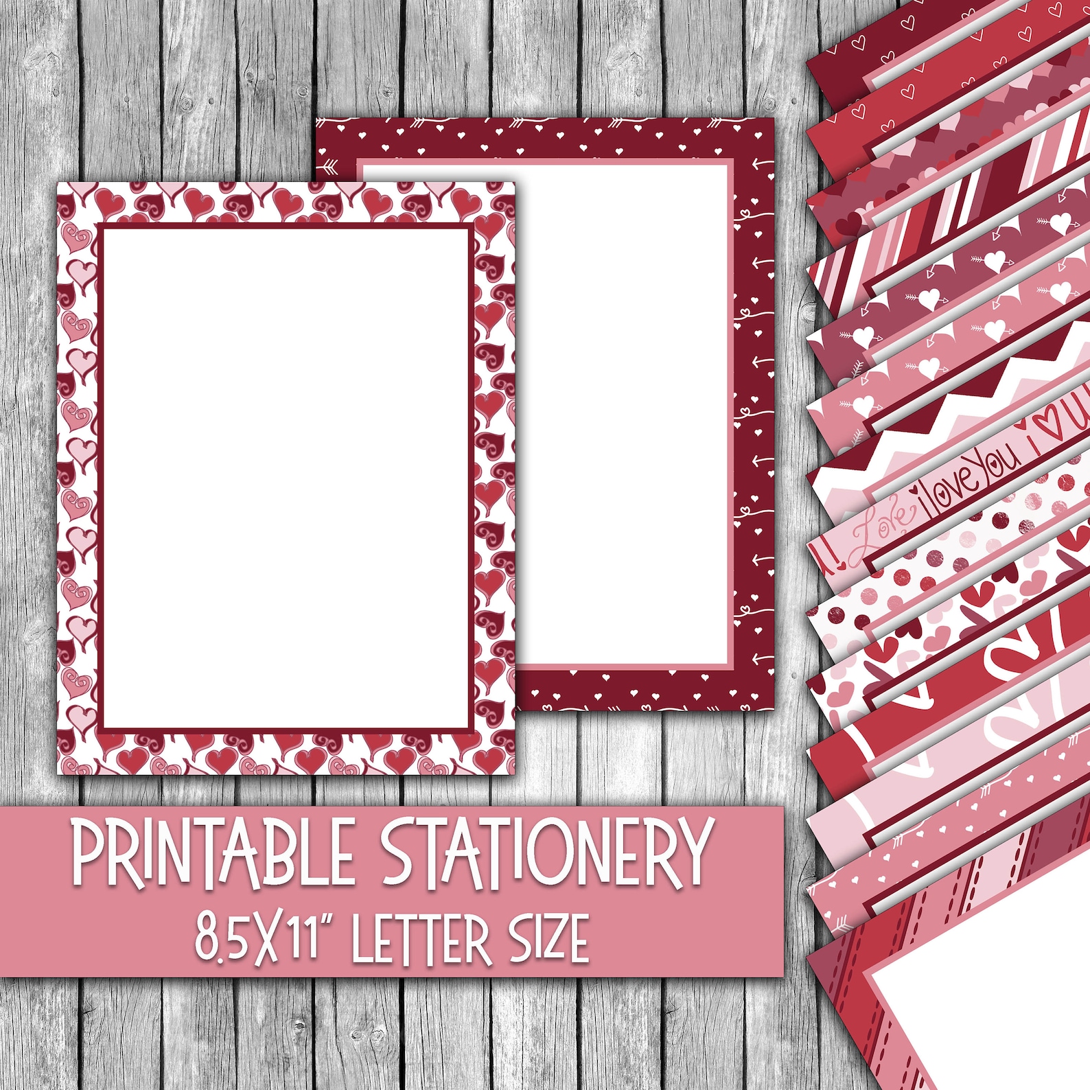 Printable Valentine's Day Stationery Cute Valentine - Etsy