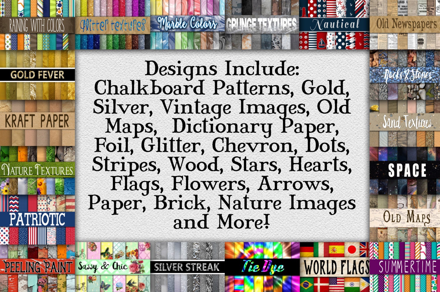Sale-digital Scrapbook Paper Bundle Includes All of My | Etsy
