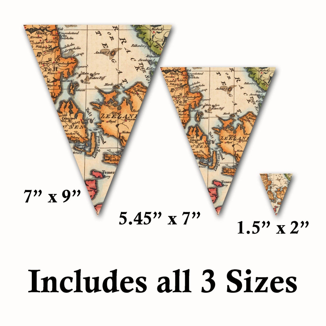 Old World Map Printable Banner - Includes 3 Sizes - Instant Download - Etsy