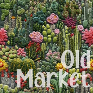 Embroidery Cactus SEAMLESS Digital Paper - Cactus Digital Paper - 16 ...