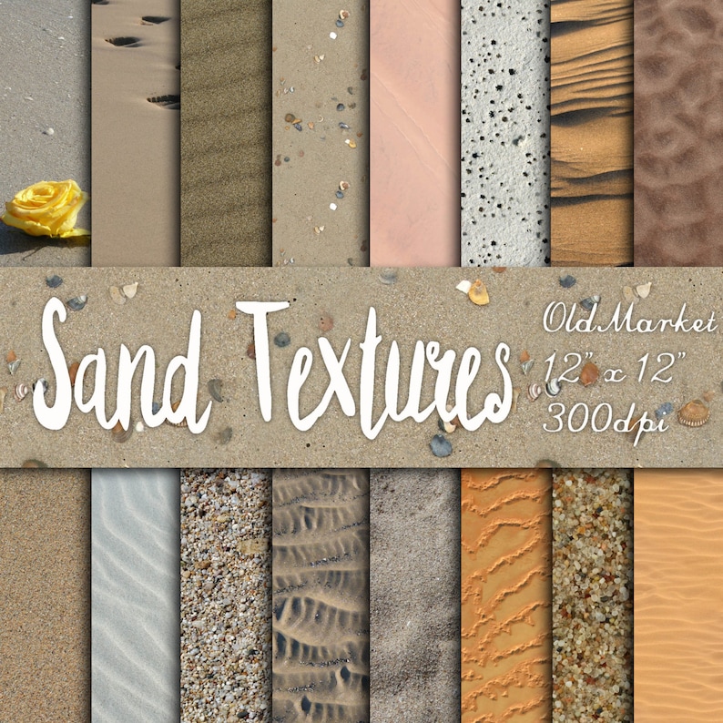 Sand Textures Digital Paper Beach and Desert Sand | Etsy