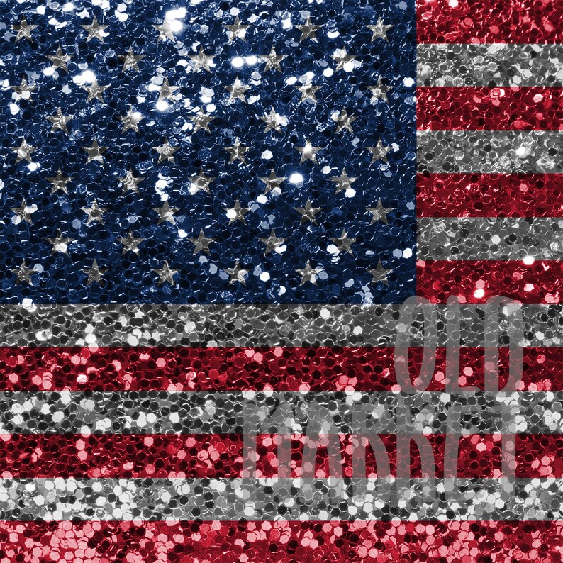Patriotic Glitter Digital Paper 4th of July Glitter - Etsy