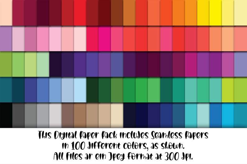 Seamless Flowers Digital Paper Bundle - 100 Seamless Digital Files ...