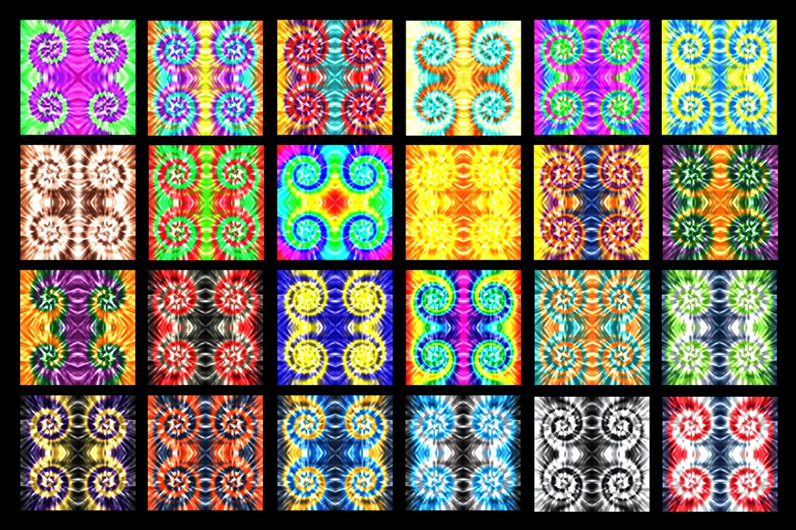 100 Seamless Tie Dye Digital Paper Bundle Colorful Tie-dye - Etsy