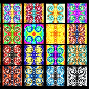 100 Seamless Tie Dye Digital Paper Bundle - Colorful Tie-dye Digital ...