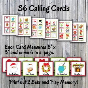 Christmas Bingo Printable PDF - Holiday Bingo - 30 Different Cards ...