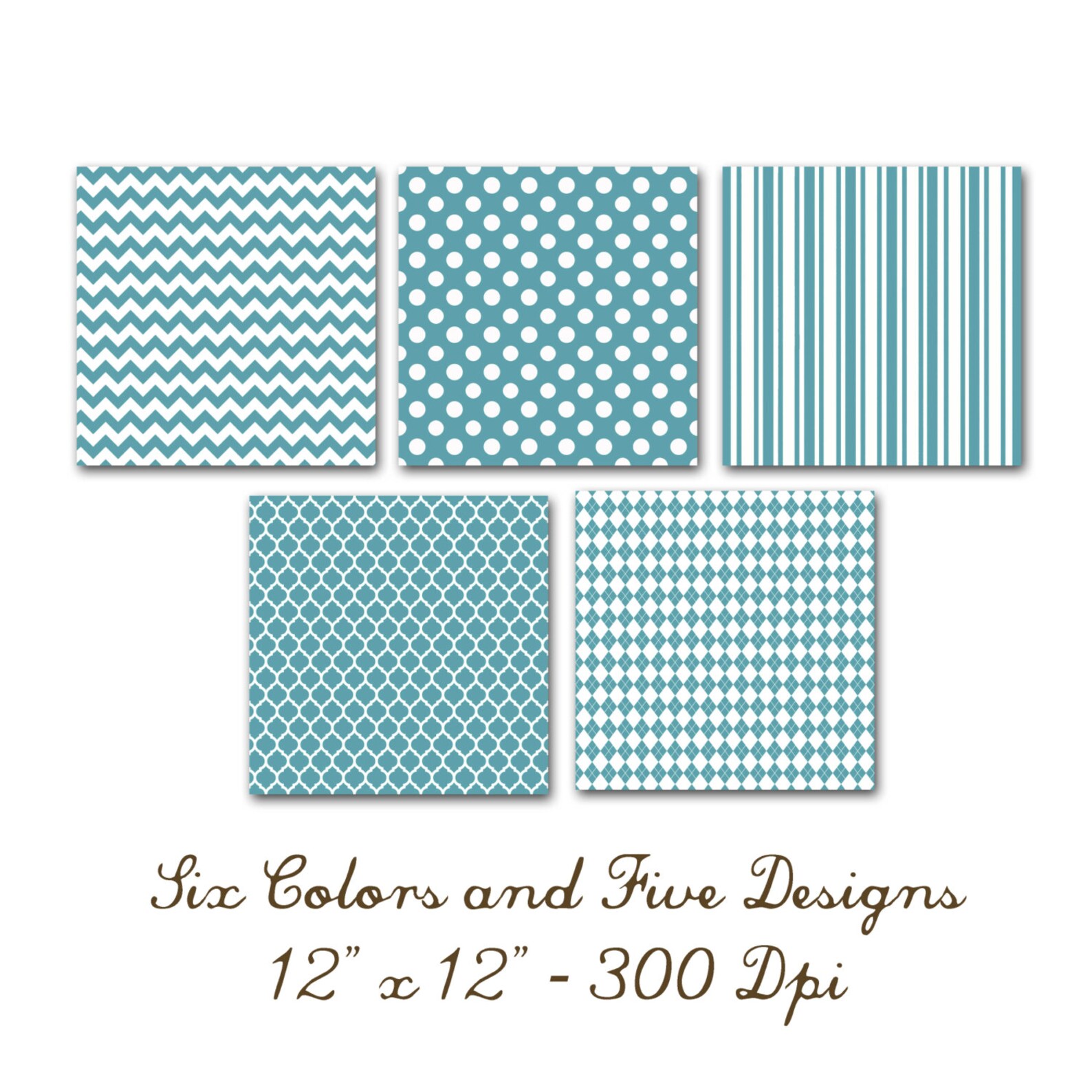 Earth and Sky Digital Paper Blue Brown and White Digital | Etsy