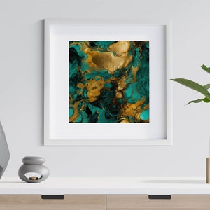 Gold and Turquoise SEAMLESS Patterns - Abstract Gold and Turquoise ...