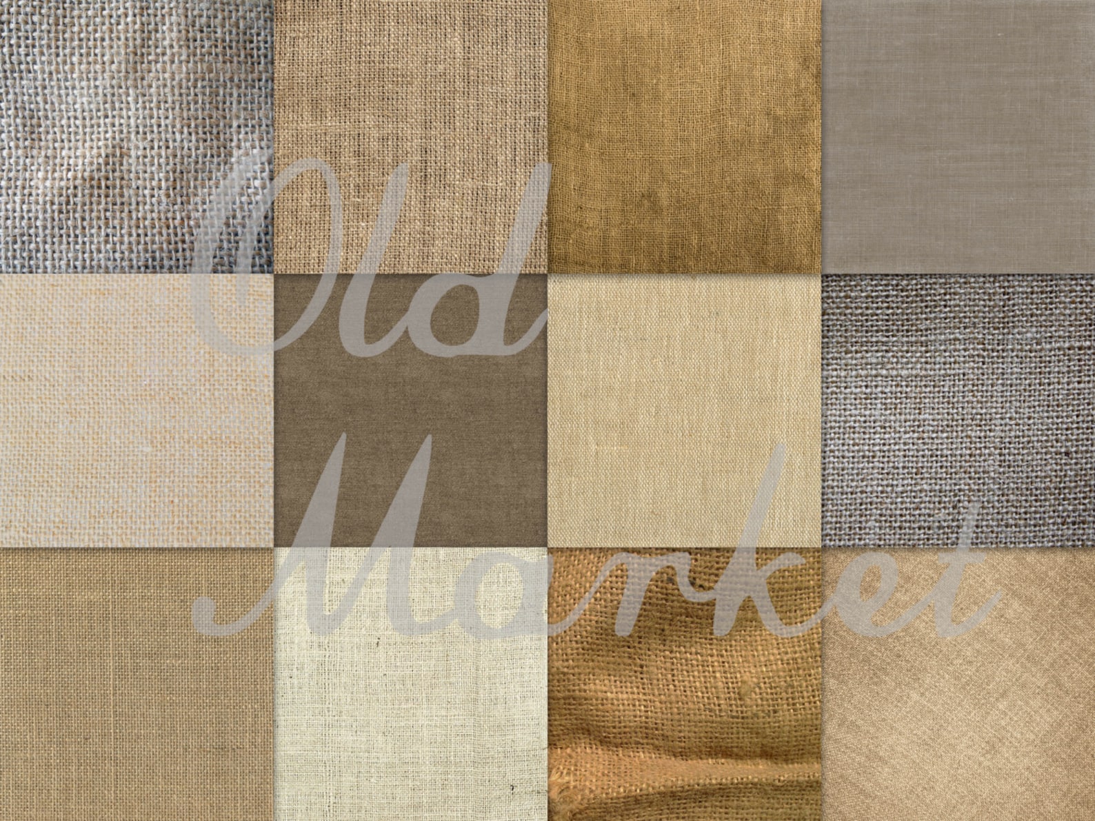 Burlap Digital Paper - Basic Burlap Textures - Burlap Backgrounds - 12 ...