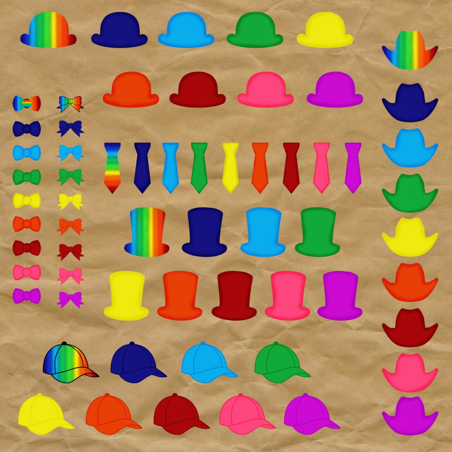 Rainbow Photo Booth Prop and Decoration Set Printable - Etsy