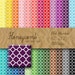 Honeycomb Digital Paper Colorful Honeycomb Backgrounds 24 Colors 12in X ...