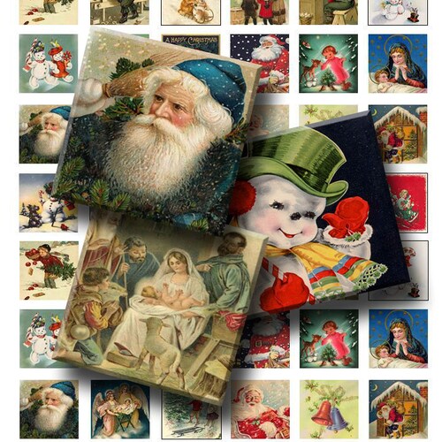 Christmas Inchies Digital Collage Sheet Instant Download - Etsy