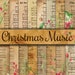 Vintage Christmas Music Digital Paper - Old Christmas Sheet Music ...