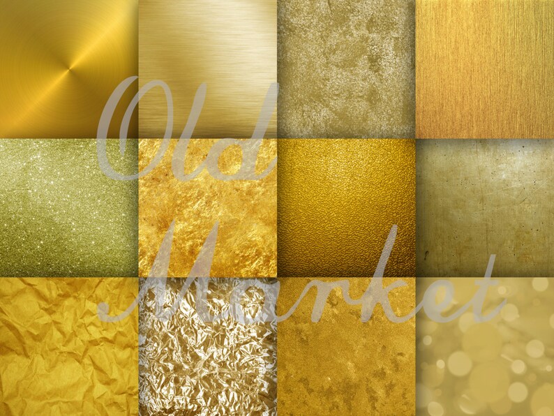 Gold Digital Paper Gold Textures Gold Backgrounds 12 - Etsy