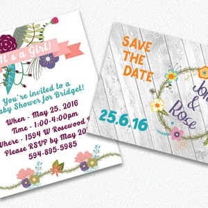 Floral Banners and Wreaths - Wedding Flowers Clip Art - Commercial Use ...