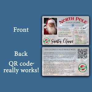Santa License Sublimation Design - Santa Drivers License PNG File ...
