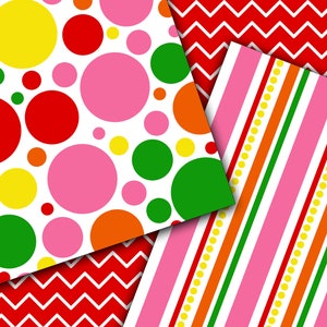 Bubble Pop Digital Paper - Colorful Digital Paper Pack - 30 Papers ...