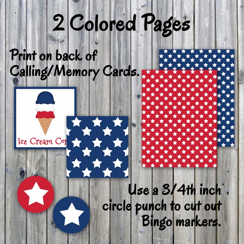 Patriotic Bingo Printable PDF 30 Different Cards FULL Page - Etsy