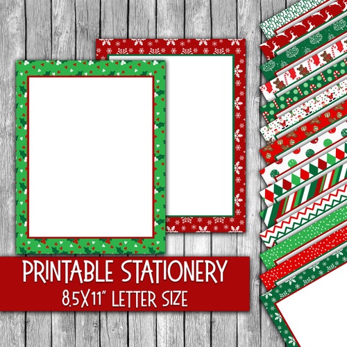 Printable Christmas Stationery Cute Christmas Letter Paper - Etsy