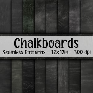Chalkboard SEAMLESS Patterns - Chalkboard Digital Paper - 16 Designs ...