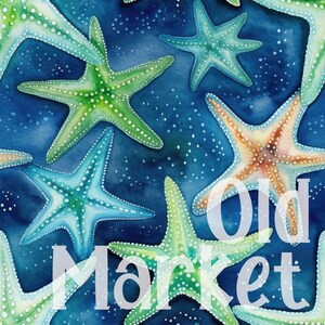 Starfish SEAMLESS Patterns - Watercolor Starfish Digital Paper - 16 ...