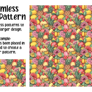 Summer Fruit SEAMLESS Patterns - Summer Fruit Digital Paper - 20 ...