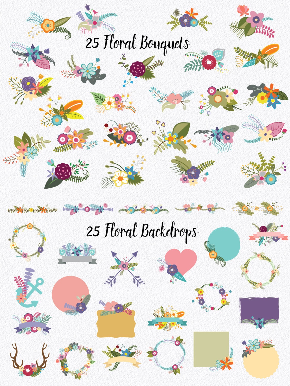 Flowers of Camelot - Floral Elements and Bouquets - Commercial Use ...