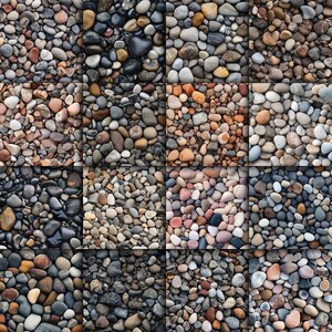 River Rocks SEAMLESS Patterns - River Rocks Digital Paper - 16 Designs ...