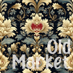 Medieval Brocade SEAMLESS Patterns - Brocade Tapestry Digital Paper ...