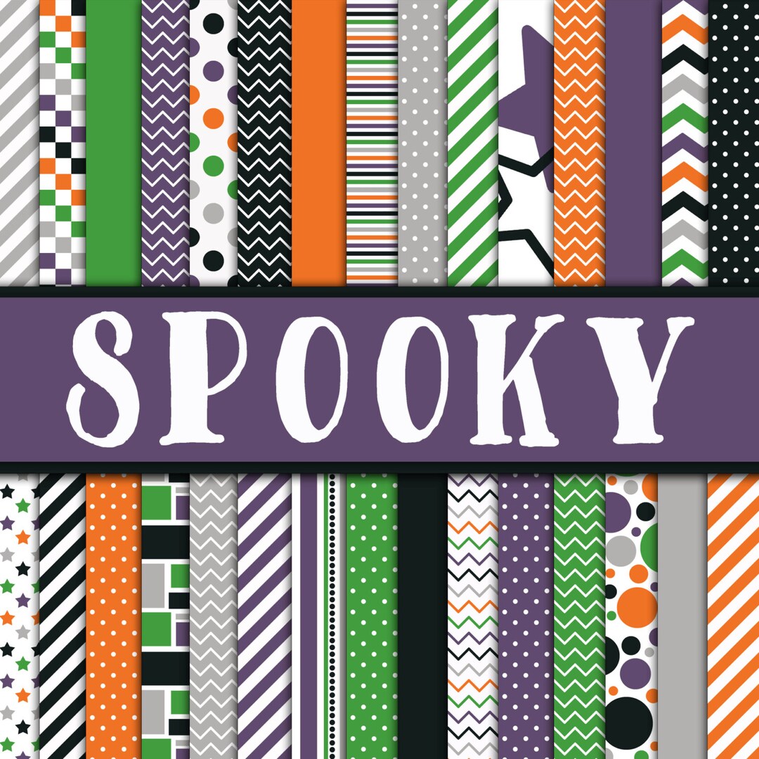 Spooky Colors Digital Paper - Halloween Colors Digital Paper Pack - 30 ...