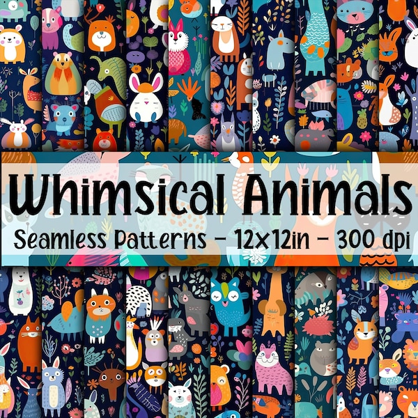 Whimsical Digital Paper - Etsy