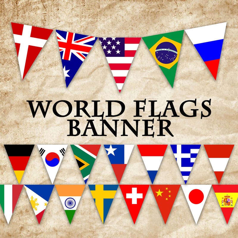 European Flag Bunting - Etsy