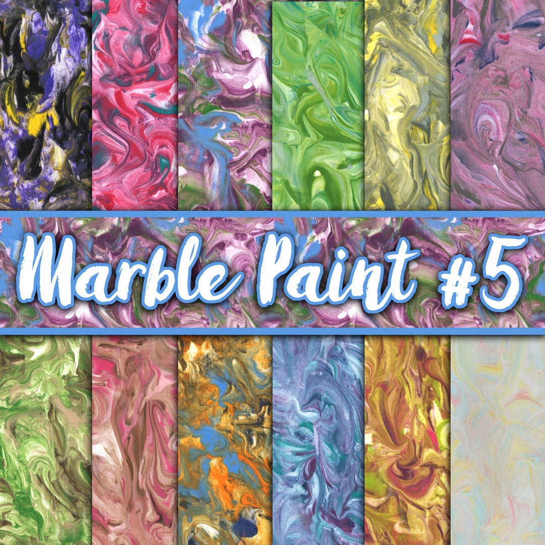 Marble Paint Digital Paper Set #5 - Marble Paint Textures - Marble ...