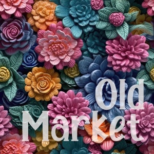 3D Floral Seamless Patterns - 16 Designs - 12x12in - Commercial Use ...