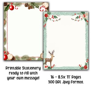 Printable Cute Christmas Stationery - Christmas Letter Paper ...