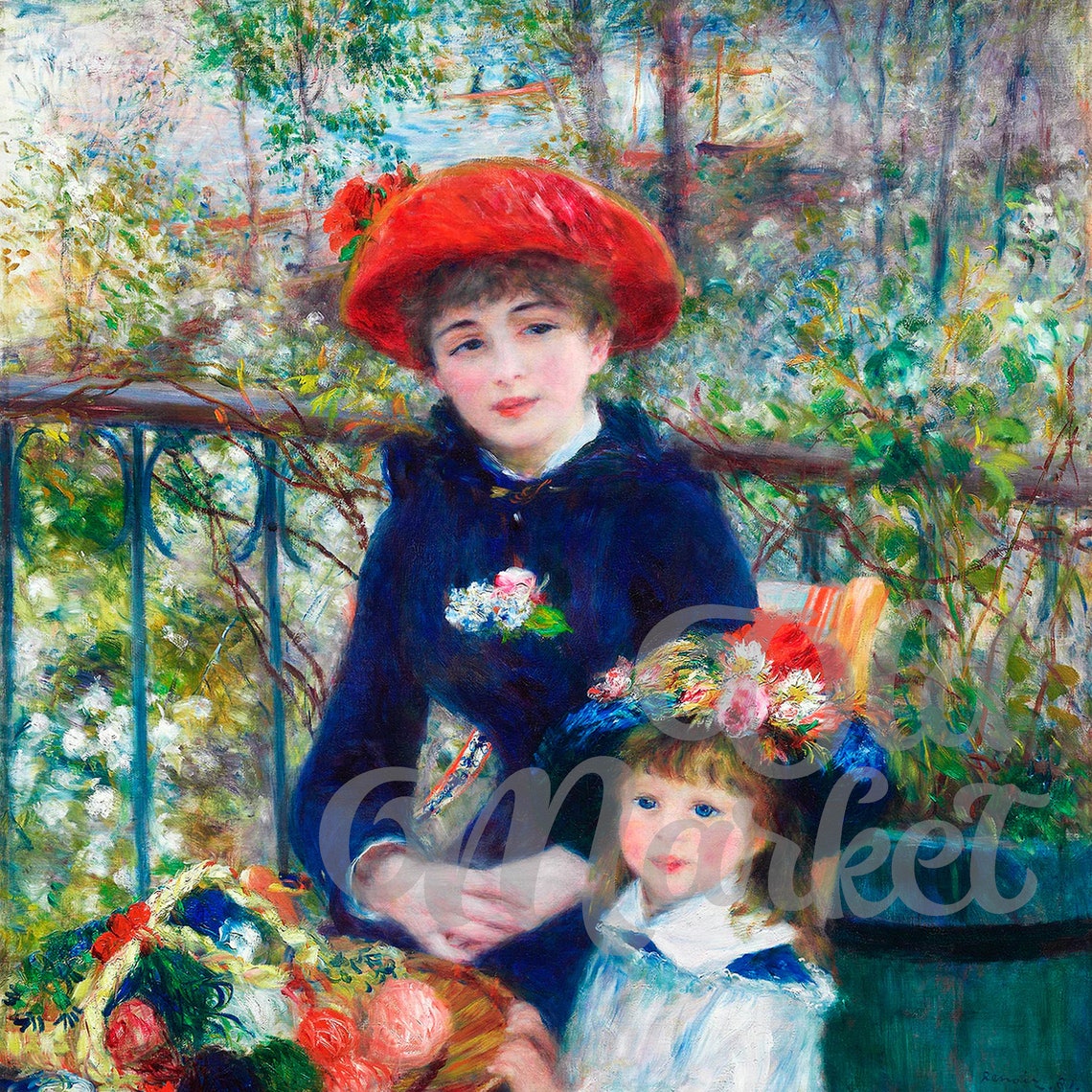 Pierre-auguste Renoir Paintings Digital Paper Renoir - Etsy