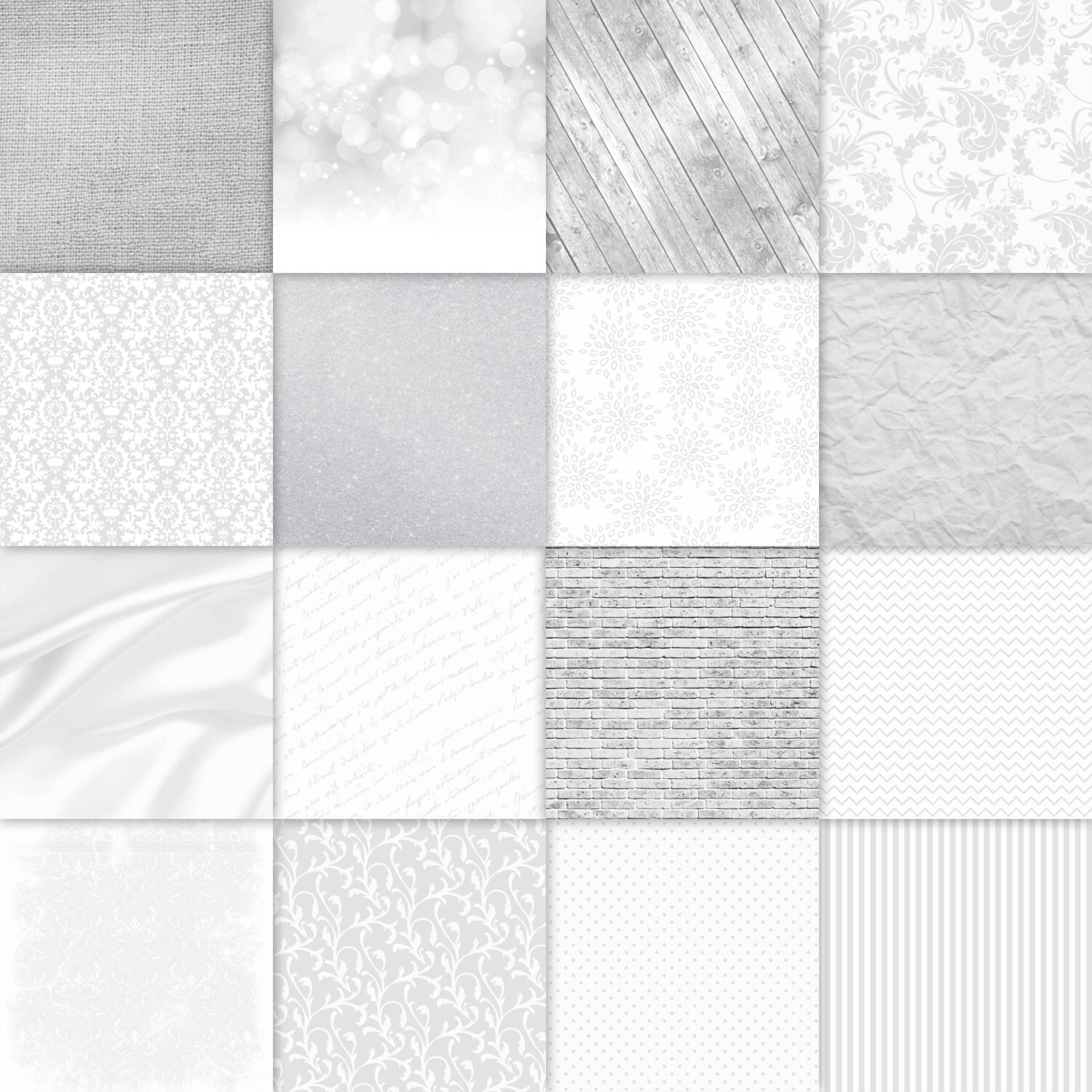 Shades of White Digital Paper Wedding Backgrounds White - Etsy