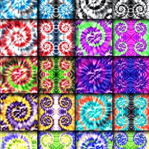 Tie Dye Digital Paper - Set 3 - Seamless Colorful Tie-dye Digital Paper ...