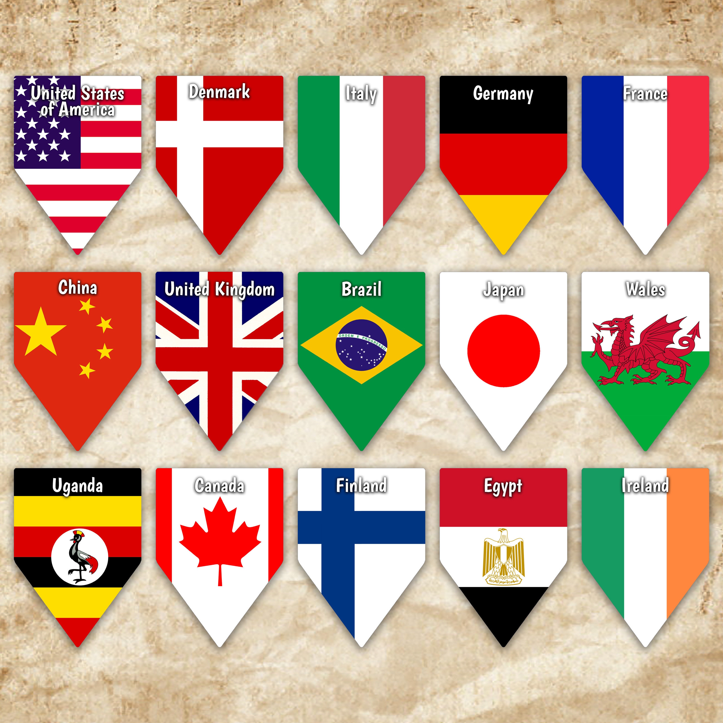 Printable World Flags With Names