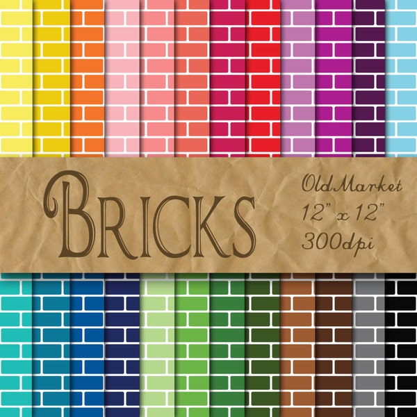 Brick Paper - Etsy