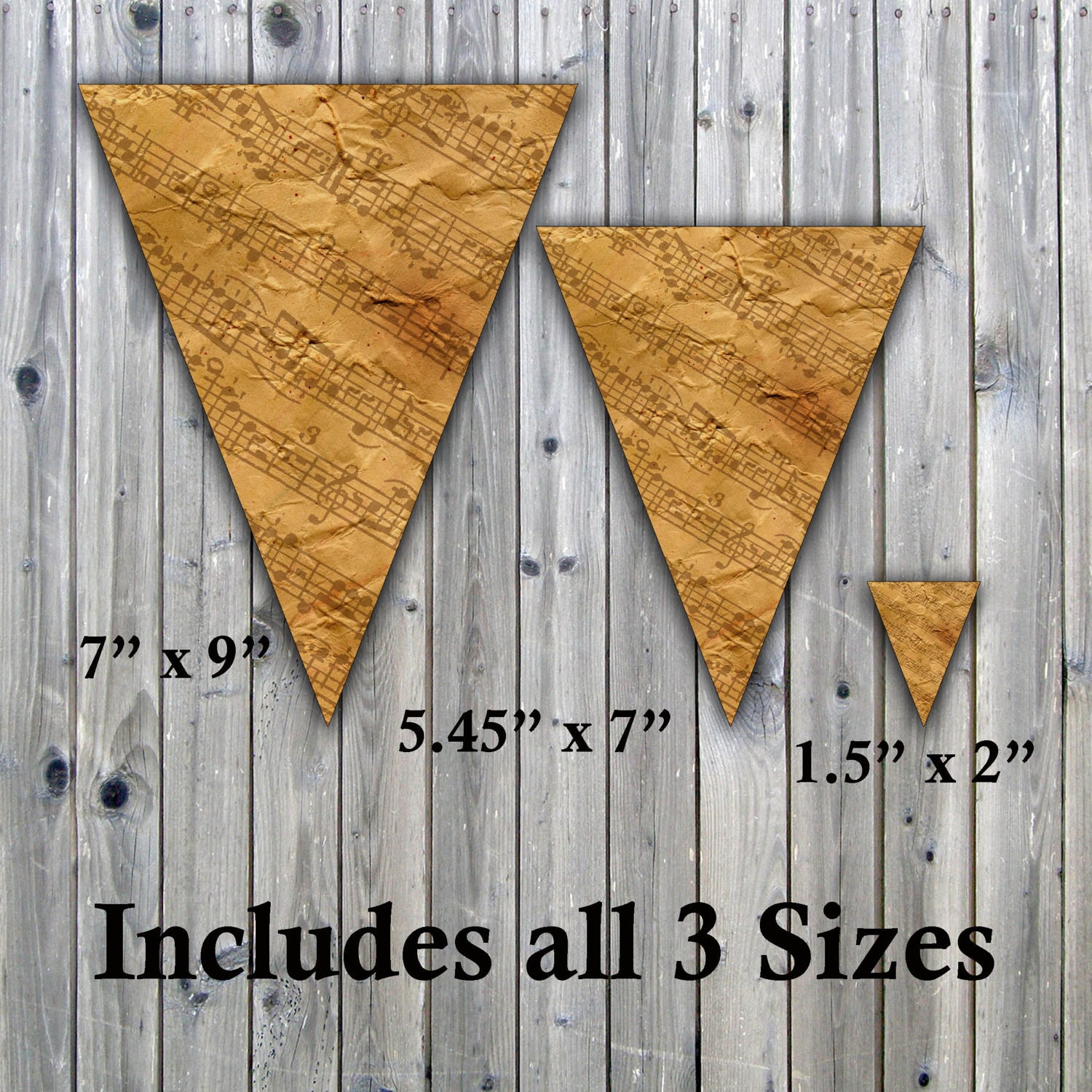 Vintage Sheet Music Printable Banner - Includes 3 Sizes - Printable ...