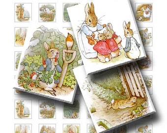 Peter Rabbit Digital Collage Sheet .75 X .83 Scrabble Size - Etsy