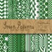 Green Patterns Digital Paper Green Patterned Backgrounds 24 Papers 12in ...