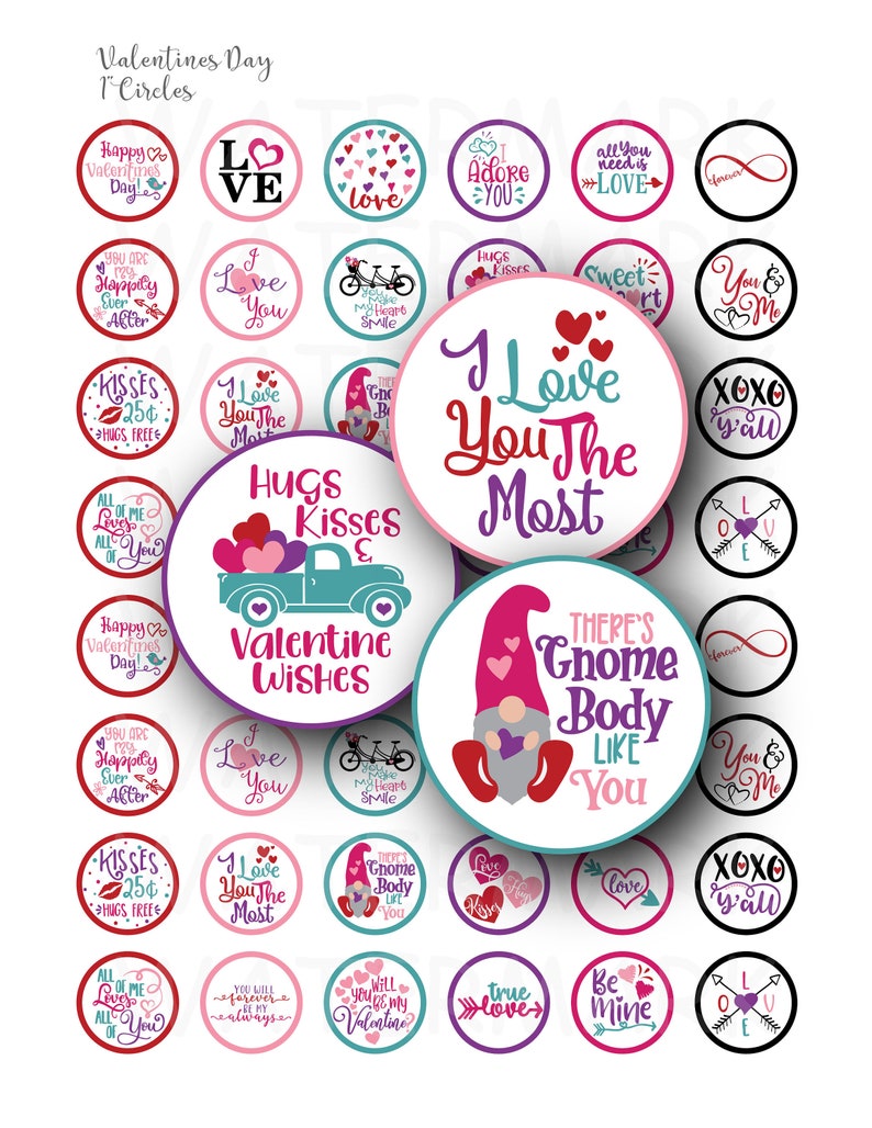 Happy Valentines Day - Digital Collage Sheet - Valentine's Day ...