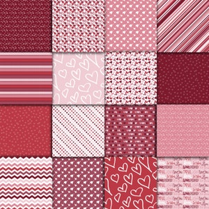 Sweet Valentine Digital Paper - Valentines Day Backgrounds - Pink ...