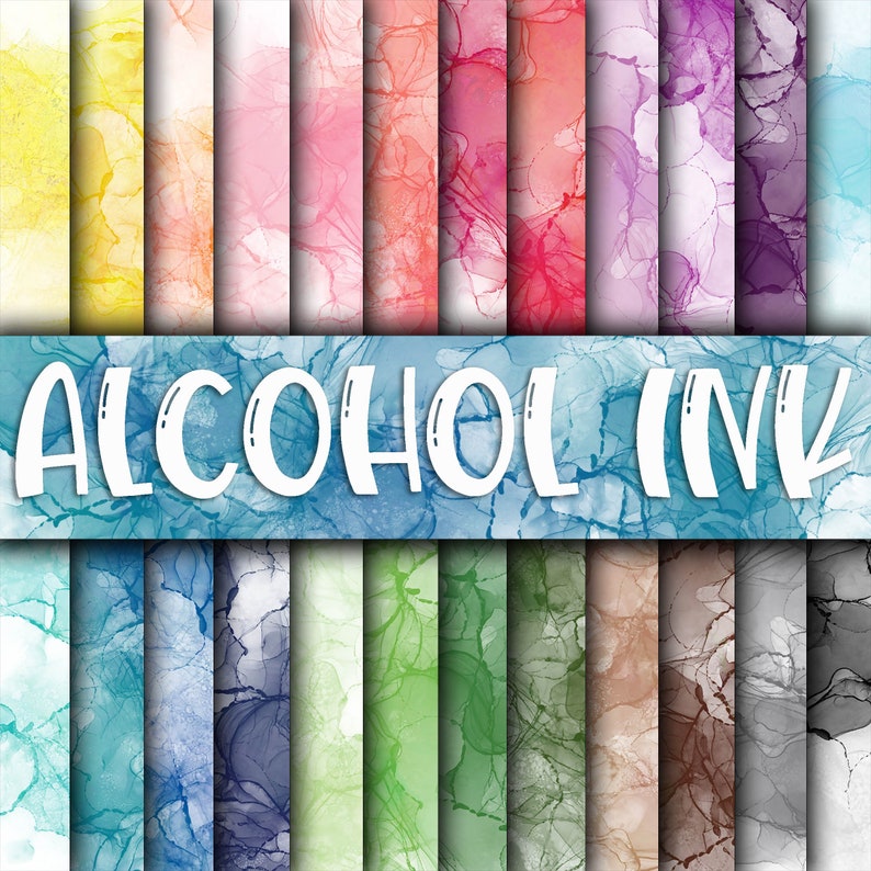 Alcohol Ink Digital Paper Colorful Alcohol Ink Backgrounds - Etsy