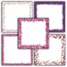 Valentines Glitter Borders Digital Paper Pink, Purple and Red Glitter ...